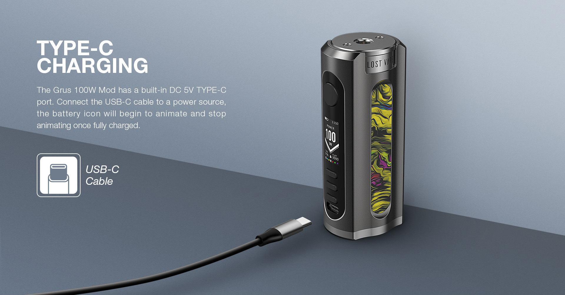 Grus 100W Kit by Lost Vape - Vaper Vapers