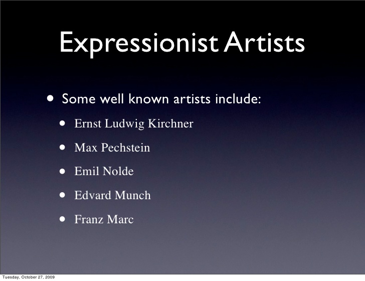 English Literature : Discuss Expressionism?