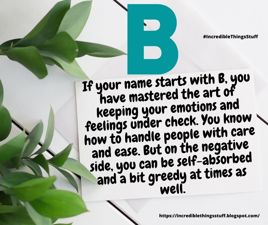 Your first name letter highly affects your personality