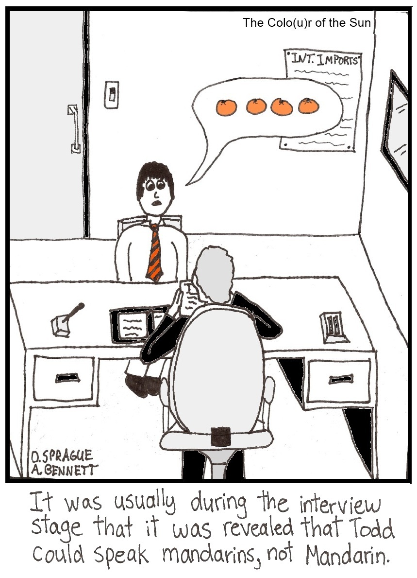 The Colo(u)r of the Sun - Single Panel Cartoons