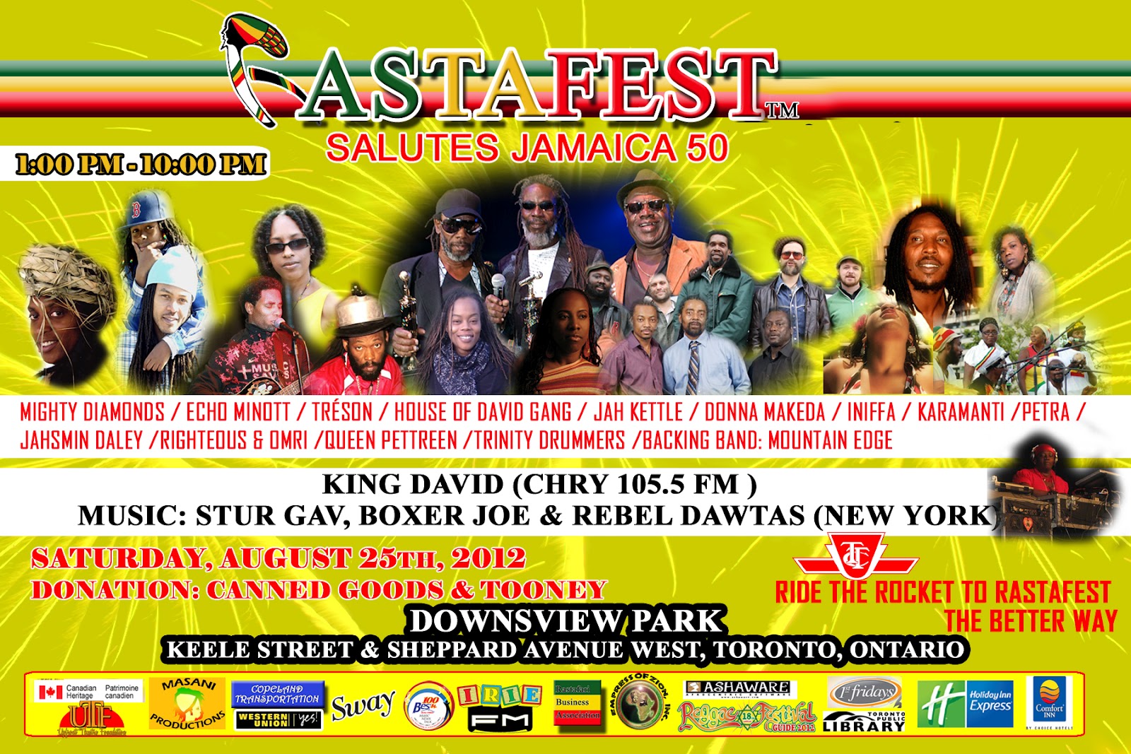C.A. Confidential: Rastafest @ Downsview Park, Toronto, ON - Sat Aug 25th!