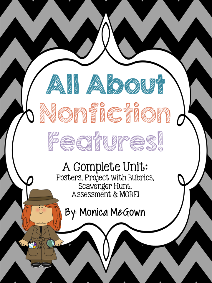Mrs. MeGown's Second Grade Safari: All About Nonfiction Features!!!