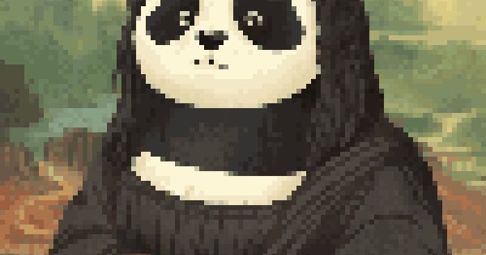 PIXEL ART COLOR: Coloring Pixel Art - Kuso Leonardo da Vinci's Mona ...