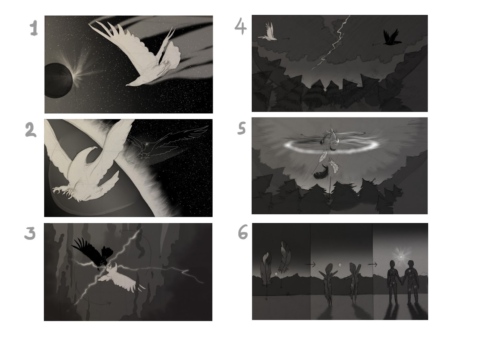 Abby Austin Art: concept art and story beat panels