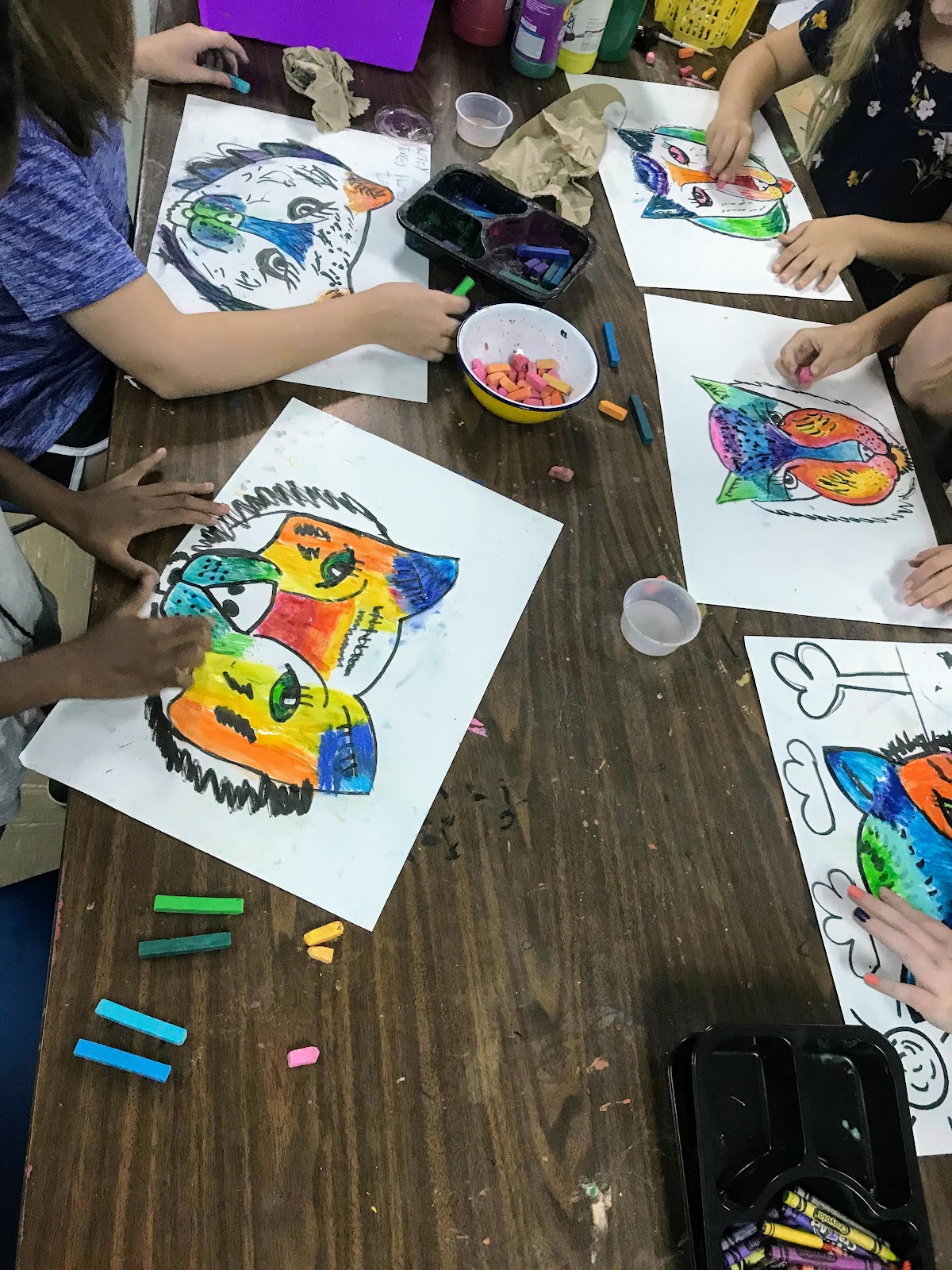 Elements of the Art Room: 4th grade Dean Russo inspired Bengal Tiger