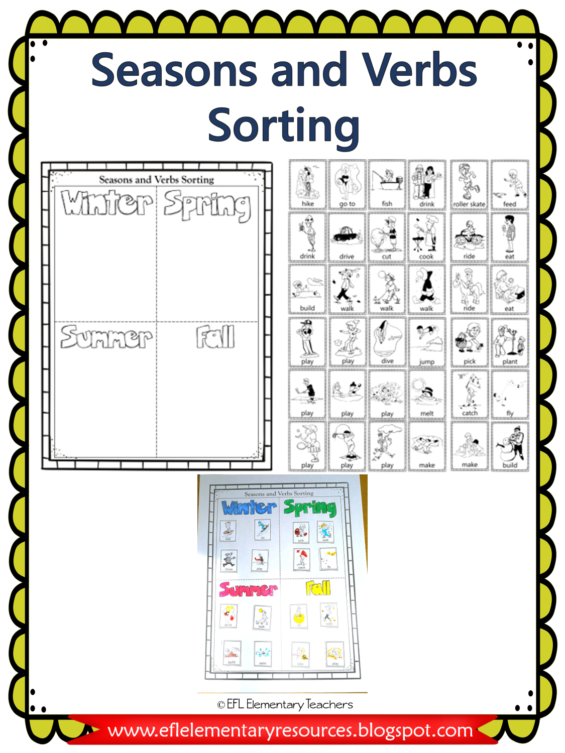 EFL Elementary Teachers: Seasons and verbs for ESL