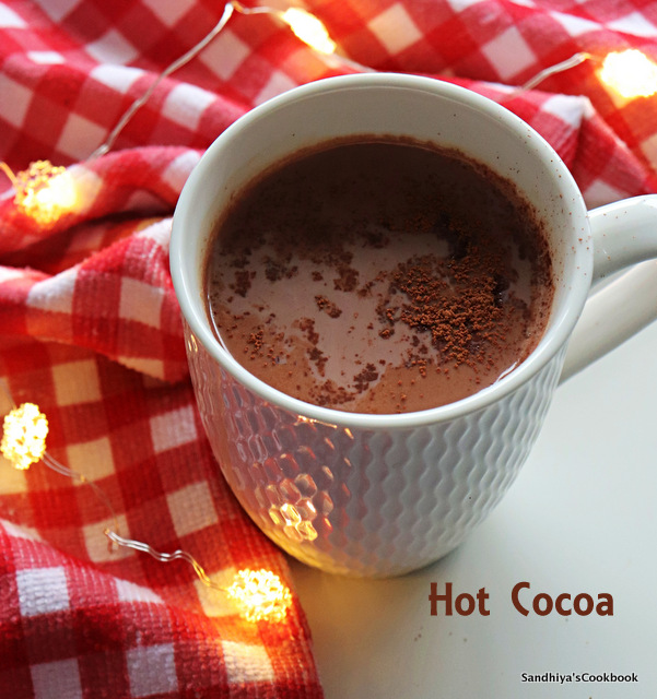 Sandhiya's Cookbook: Hot Cocoa | Easy Single Cup Hot Cocoa