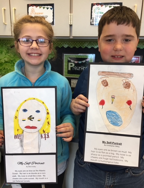 Third Grade's a Charm: Similes & Metaphors Self-Portraits