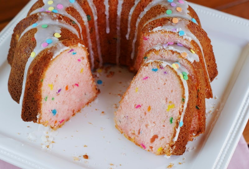 Pink Funfetti Pound Cake | The Kitchen is My Playground