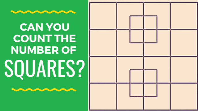 Counting Squares Puzzle: How Many Squares in the Figure?