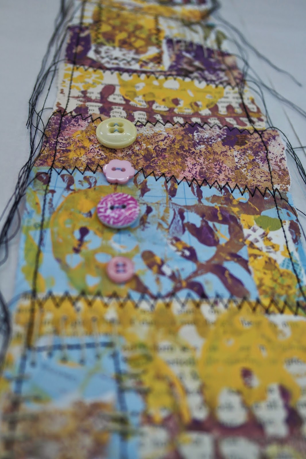 H-anne-Made: Print Collage Stitch with Creative Threads in Garstang