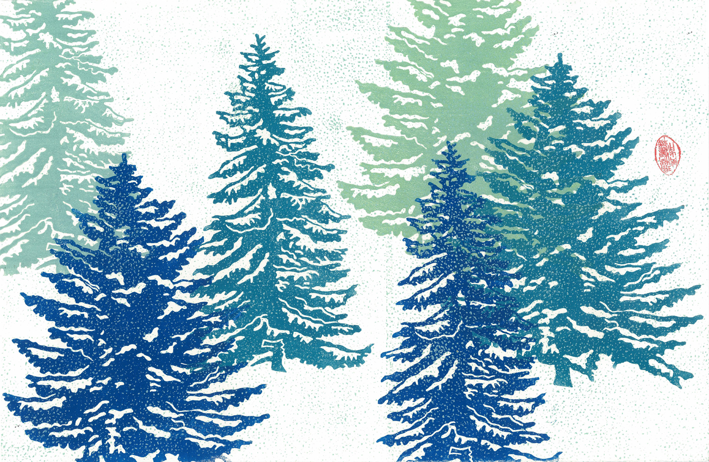 MAGPRINT Original Prints: Winter Firs