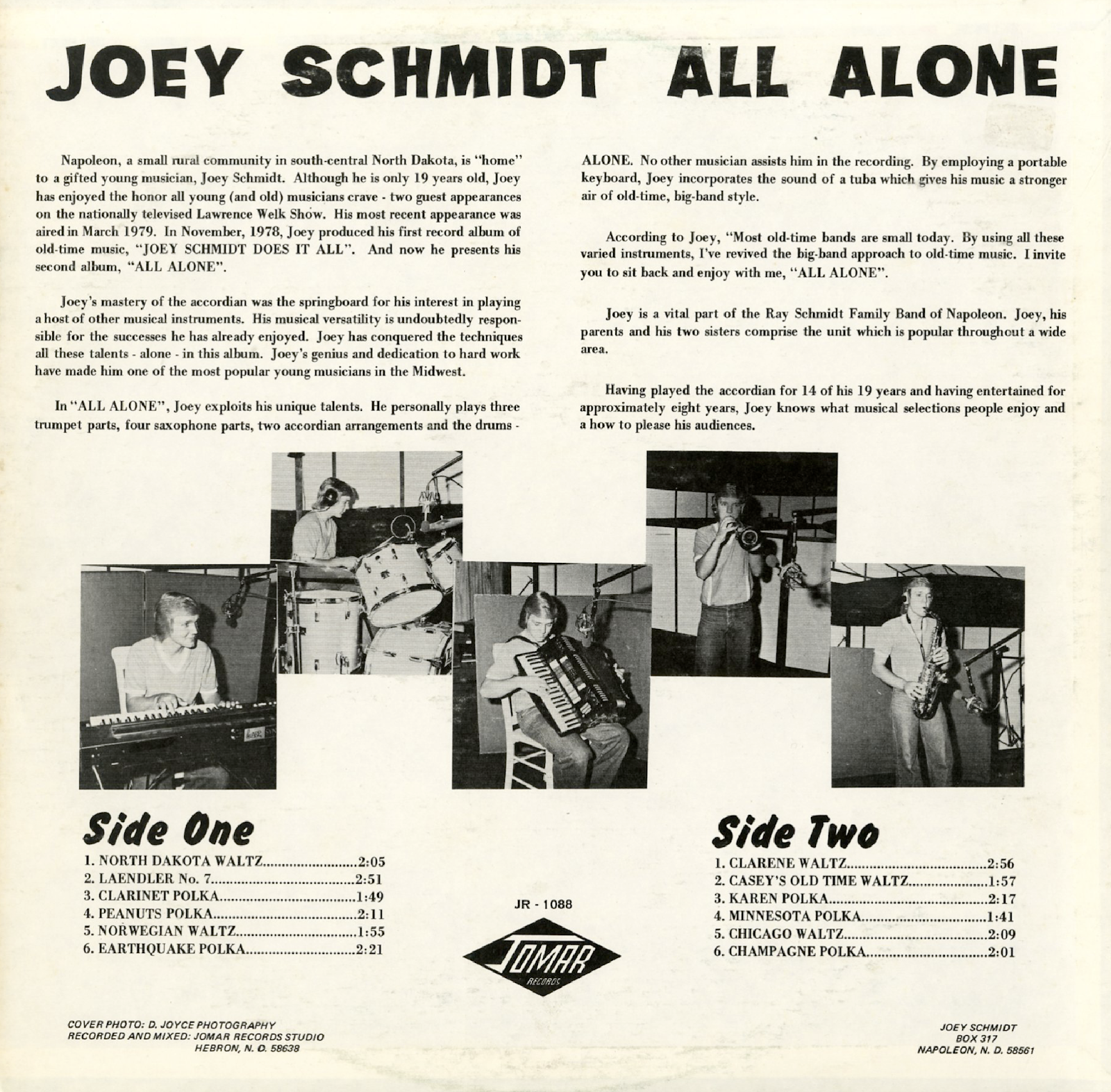 Appearing In The Motel Lounge: All Alone - Joey Schmidt