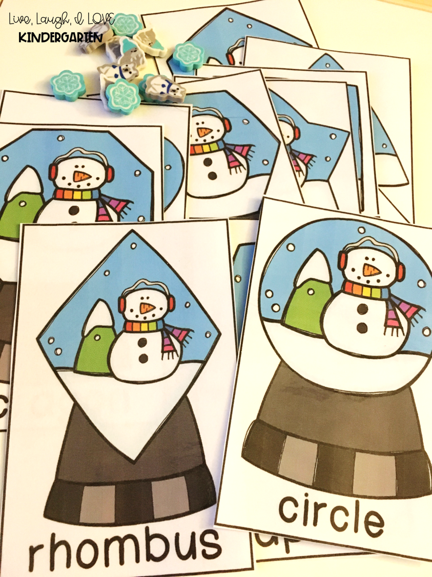 We have used these with play dough, but we brought out our mini erasers ...