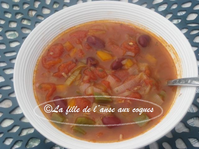 La fille de l'anse aux coques: SOUPE AUX TOMATES ET AUX HARICOTS ROUGES