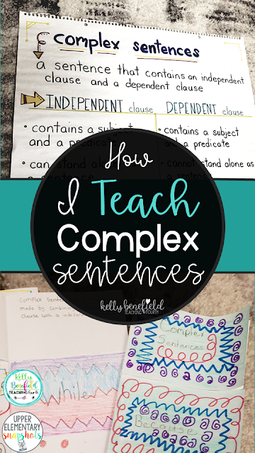 How I Teach Complex Sentences | Upper Elementary Snapshots
