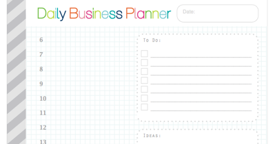 Clean Life and Home: Free Printable: Daily Business Planner Page in ...