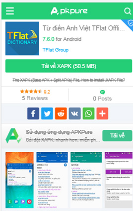 TFlat - Tải từ điển Anh Việt TFlat, dịch tiếng Anh cho máy tính, PC