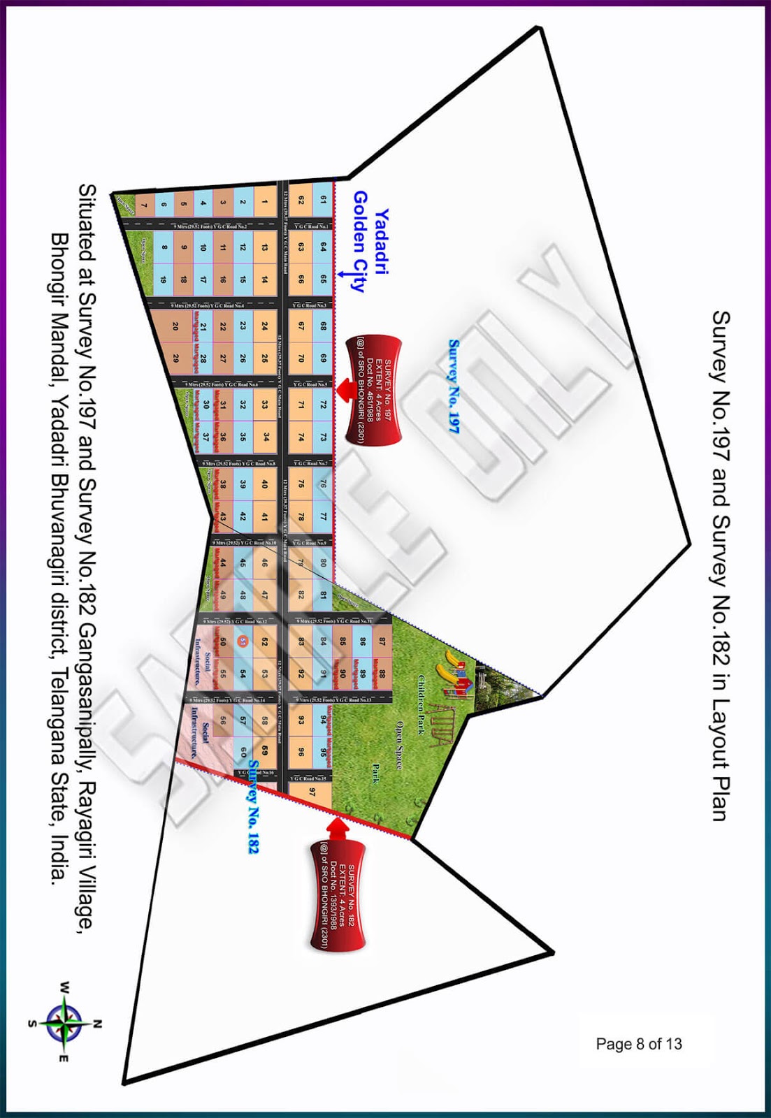 Yadadri Golden City: hmda layout plots sale deed draft