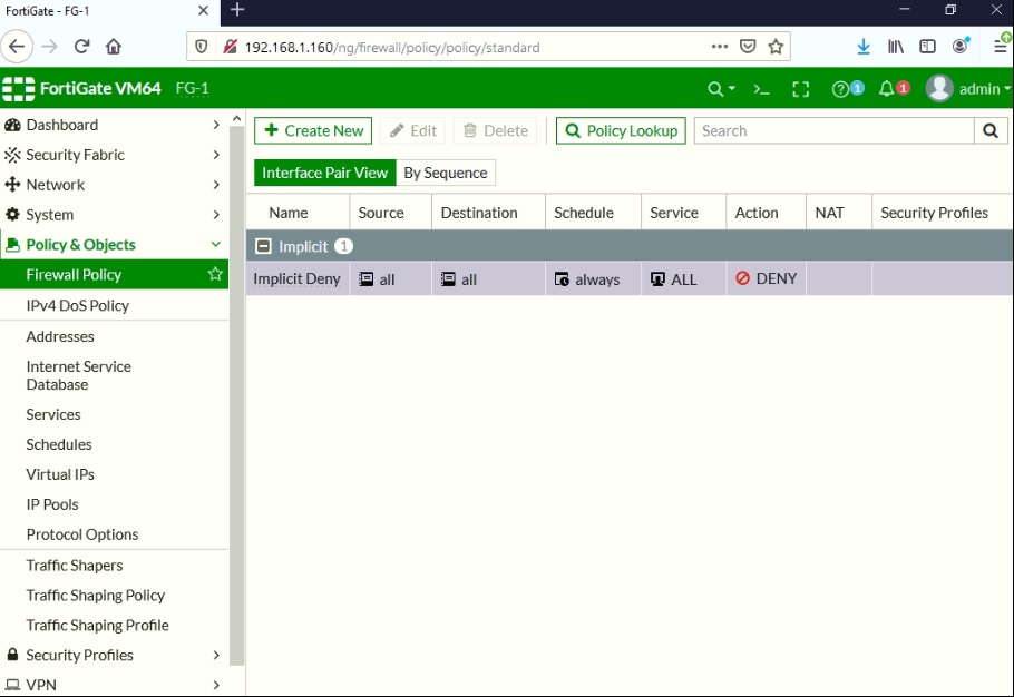 My Cybersecurity Journal: FortiGate Address Object and Firewall Policy