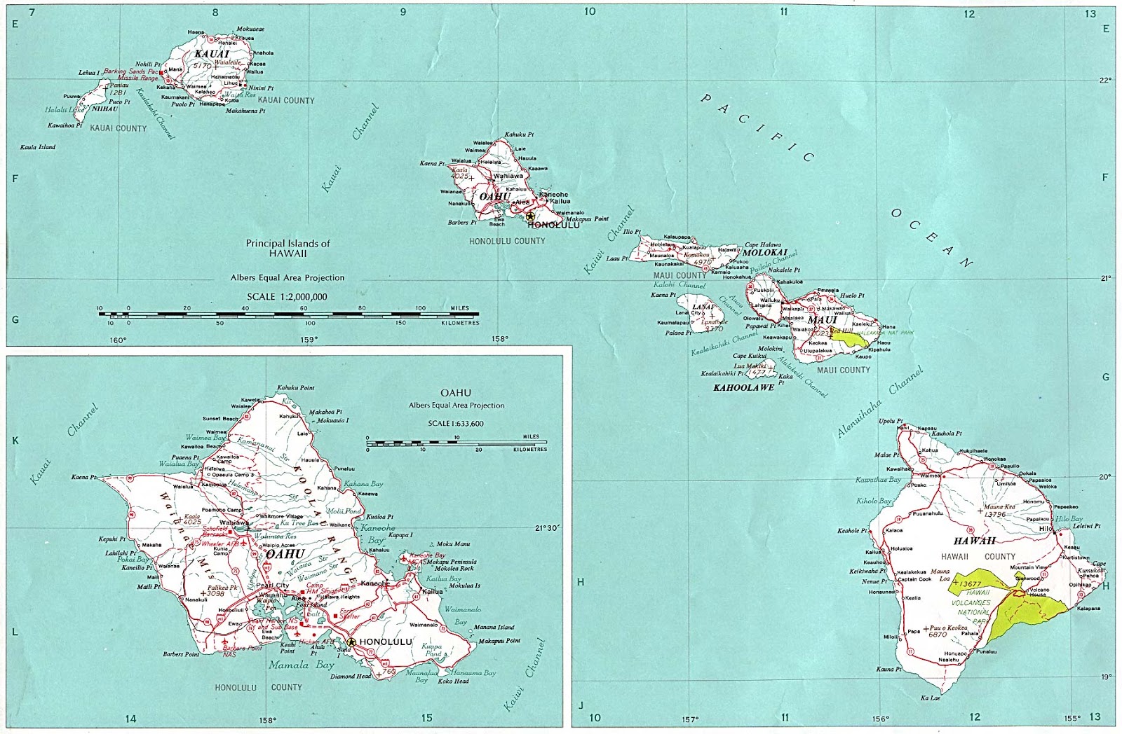 MAPS OF HAWAII - UNITED STATES OF AMERICA ~ Klima Naturali™