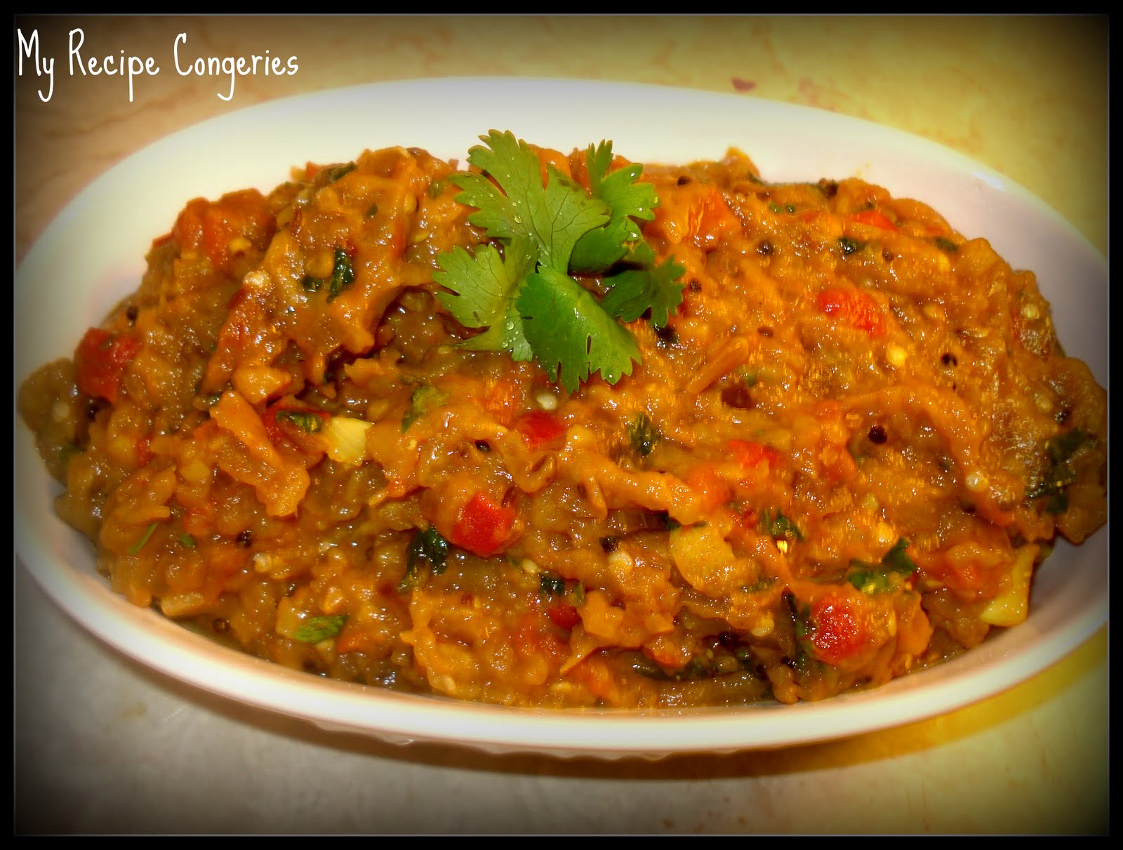 My Recipe Congeries: Baingan Bharta