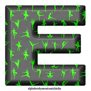 M. Michielin Alphabets: BALLET ALPHABET (GREEN BALLET DANCERS) NUMBERS ...