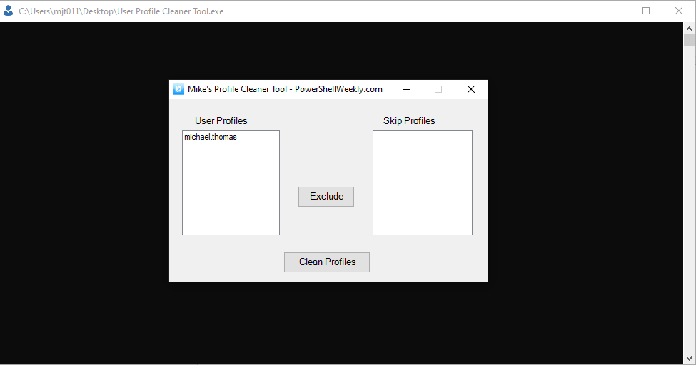 Mike's Profile Cleanup Tool