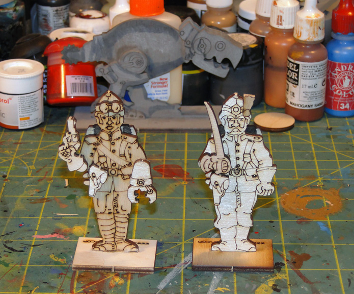 Skull and Crown: Wooden Wars: Queen Victoria's Robot armies WIP