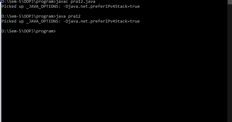 Java Practical 12