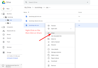 Google drive html css