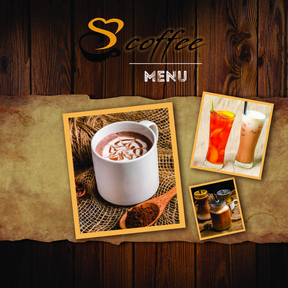 [Download file CDR] Mẫu menu cafe file corel - In UV Phẵng, Cắt Khắc ...