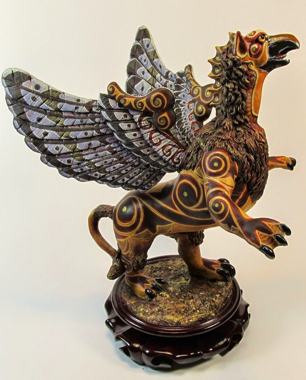 Anne Cooper Miniatures: Great Griffon, Grenadier Battling Behemoth