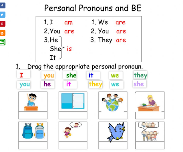 English Blog La Parra: PERSONAL PRONOUNS AND VERB TO BE