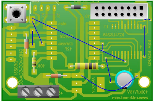 DESIGN PCB JWSD ESP 8266 12F MULTI PANEL 1-4 PANEL P10, DENGAN BUFFER ...