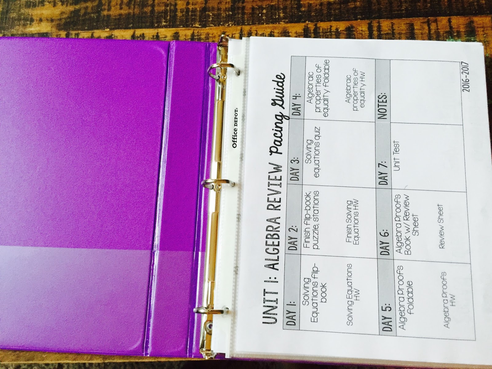 Classroom Organization: Binders | Mrs. Newell's Math