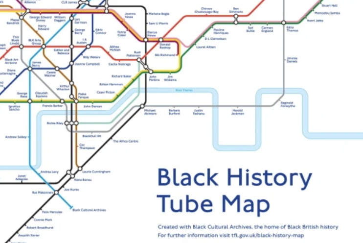 Black History Month Tube Map