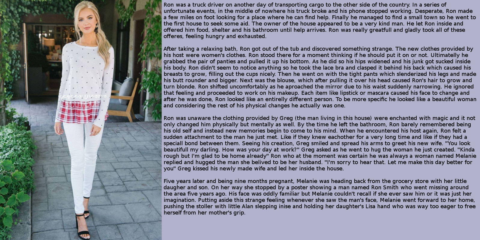 Marti's tg captions: New home for Ron