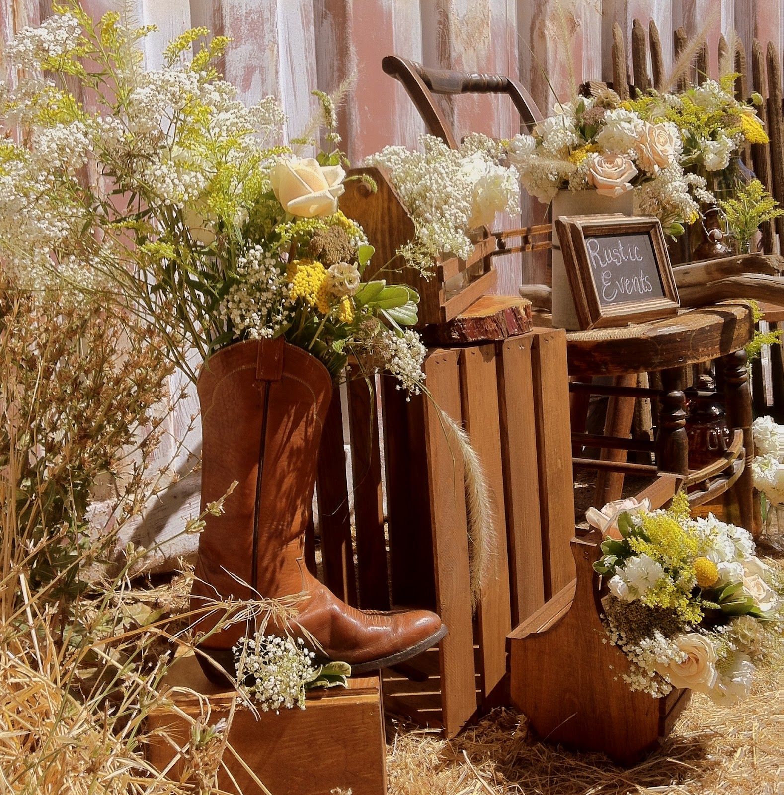 In Full Bloom by MJL: In Full Bloom by MJL with Rustic Event Rentals