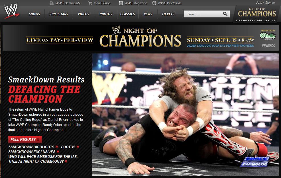 amandaplaysjax: WWE's website is as expansive as the WWE Universe