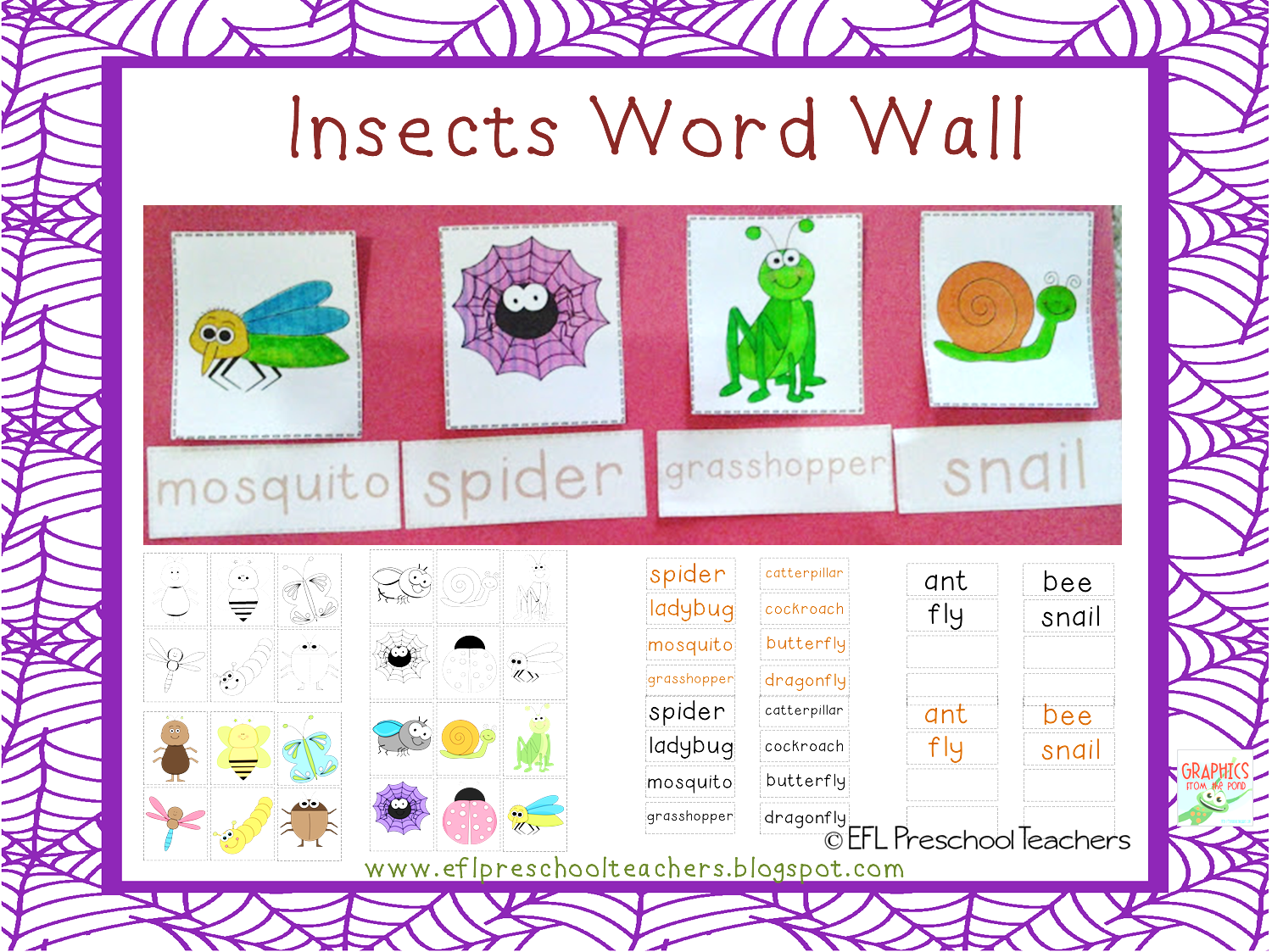 ESL/EFL Preschool Teachers: Insects - Bugs for Preschool ELA