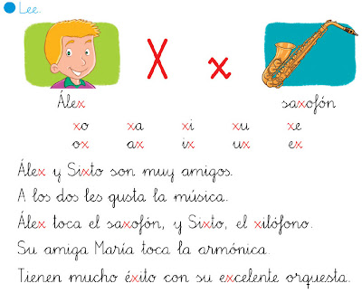 EL BLOG DE 1º DE PRIMARIA: LECTURA INTERACTIVA DE LA LETRA "X"