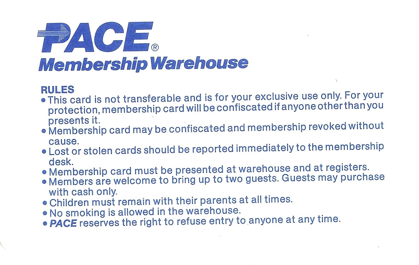 Kmart World: Pace Membership Warehouse