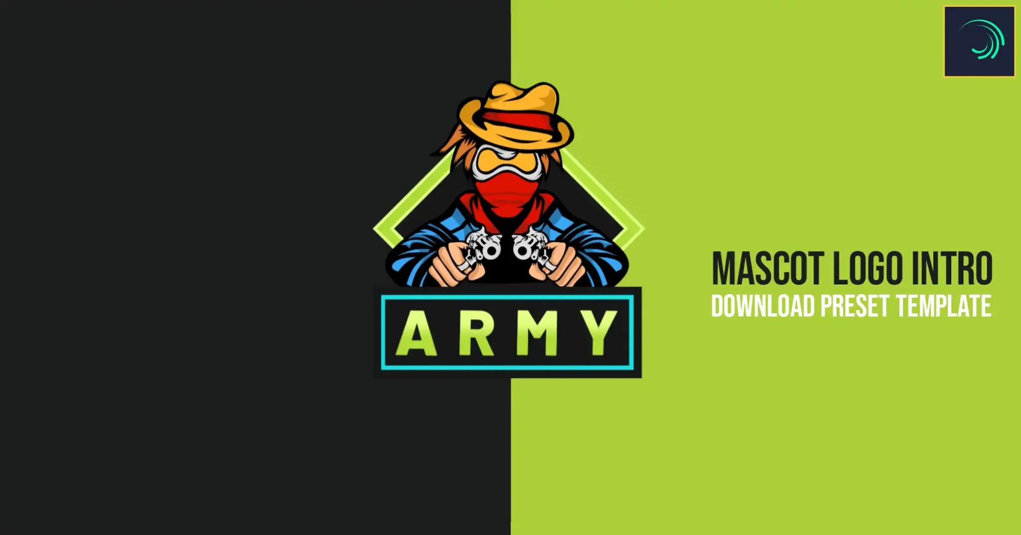 Mascot Logo Intro Template | Download Alight Motion Intro Template for ...