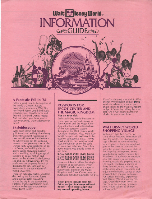 PracticalWDW: Walt Disney World Information Guide - 1985