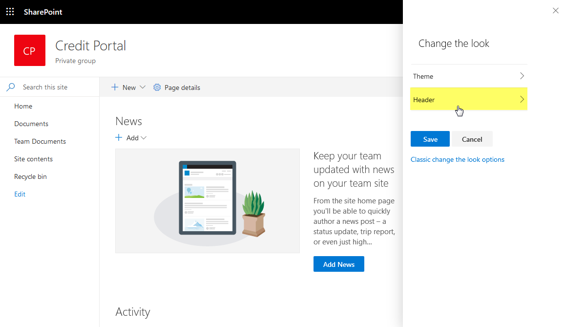 SharePoint Online: Change Header Layout, Site Logo, Background using ...