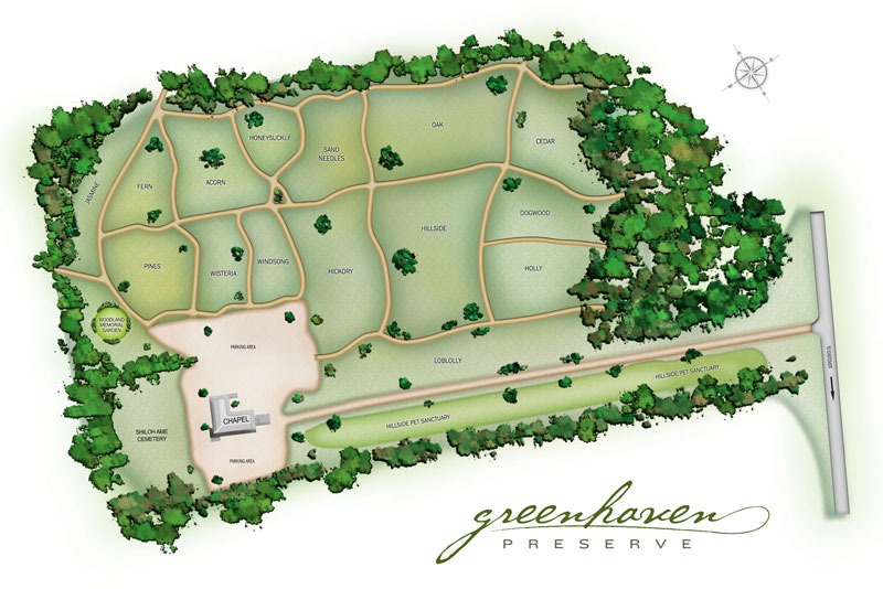 Green burial at Greenhaven Preserve, Columbia, SC