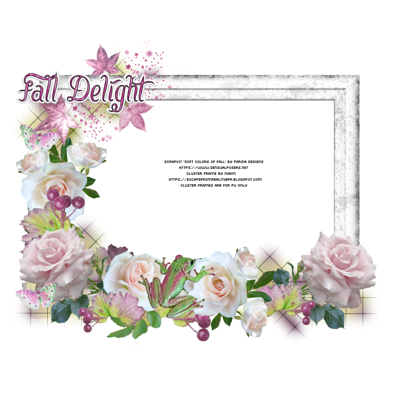 Escape From Reality Blog: FTU Cluster Frames 'Soft Colors of Fall' by ...