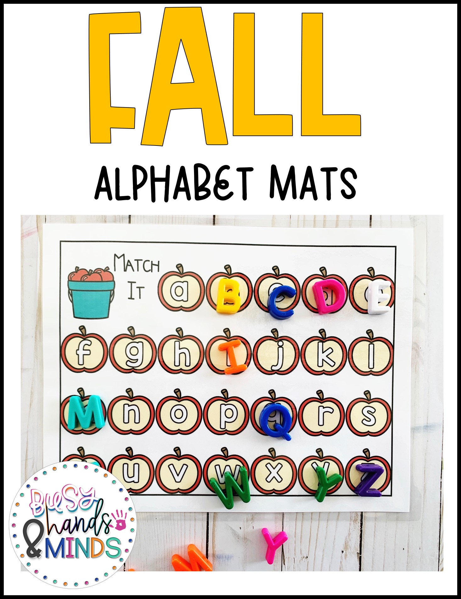 Fall Alphabet Mats | Busy Hands and Minds