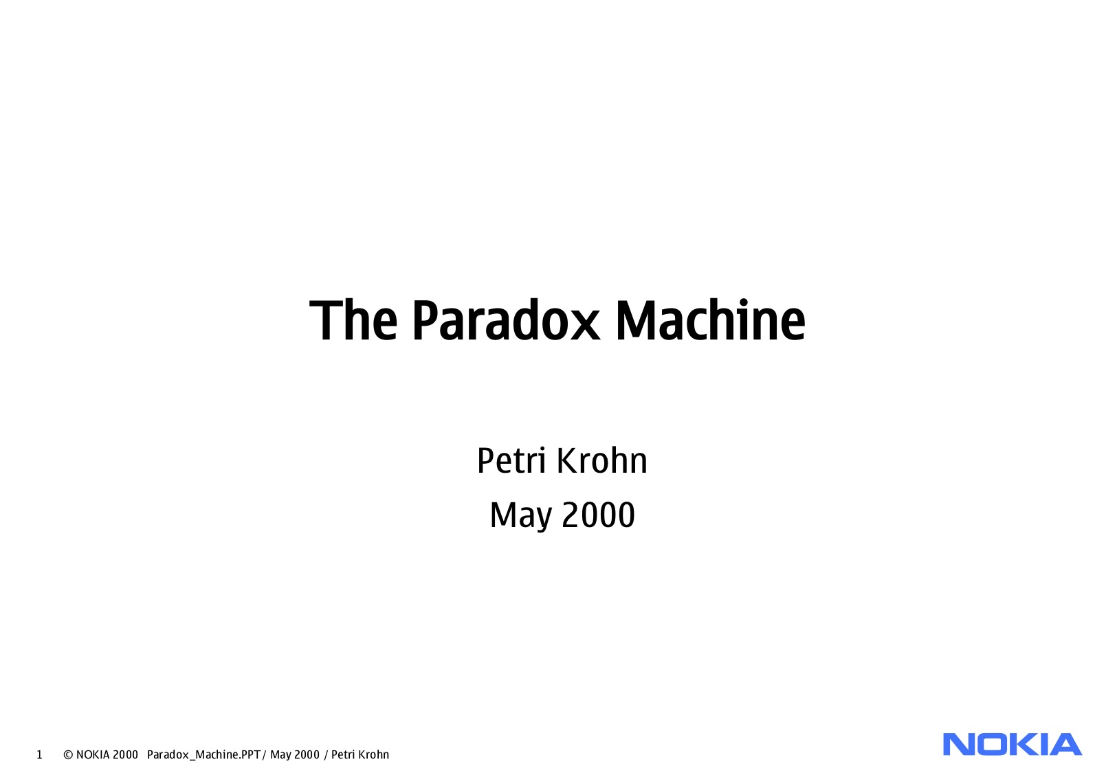 The Paradox Machine